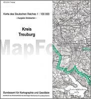 Treuburg Kreiskarte des Deutschen Reiches 1:100.000 (KDR 100 KK ...